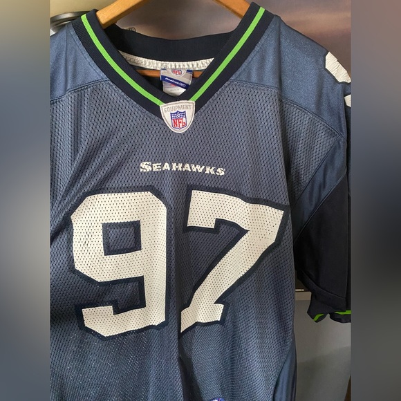 Reebok | Shirts | Authentic Reebok Seattle Seahawks Patrick Kerney Nfl ...